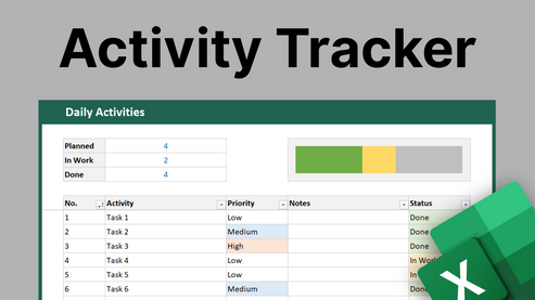 Excel Daily Activity Tracker – Spreadsheet Life